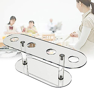 Ice Cream Cone Holder, 4 Holes Transparent Acrylic Cupcake Cake Ice Cream Stand Cone Display Stand crylic Cone Stand Waffle Cone for Parties, Weddings Birthday Party or Buffet(Transparent)