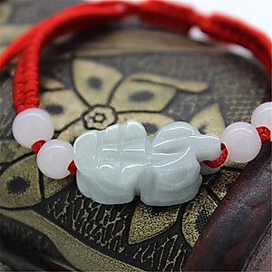 The Best Feng Shui Red String Bracelet with Color Jade Pi Xiu/Pi Yao Bead Lucky Wealthy Amulet Brecelet Jewelry