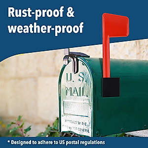 IMPRESA [2 Pack Red Mailbox Flag Replacement Kit - Rust-Proof Metal Replacement Flag for Mailbox - Peel & Stick Universal Mailbox Flag for Outgoing Mail - No Tools Required Mailbox Replacement Parts