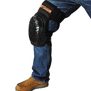 KINGORIGIN 2 Piece Professional Knee Pads for Work, Construction Gel Knee Pads Tools, With Heavy Duty Foam Padding And Anti-Slip Straps For Indoor and Ourdoor Use