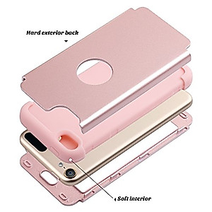 ULAK Compatible with iPod Touch 7 Case, iPod Touch 6 Case, iPod Touch 5 Case, Heavy Duty High Impact Knox Armor Case Cover for iPod Touch 5th/6th/7th Generation, Purple