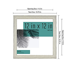 MCS Studio Gallery Frame, Gray Woodgrain, 12 x 12 in , 2 pk