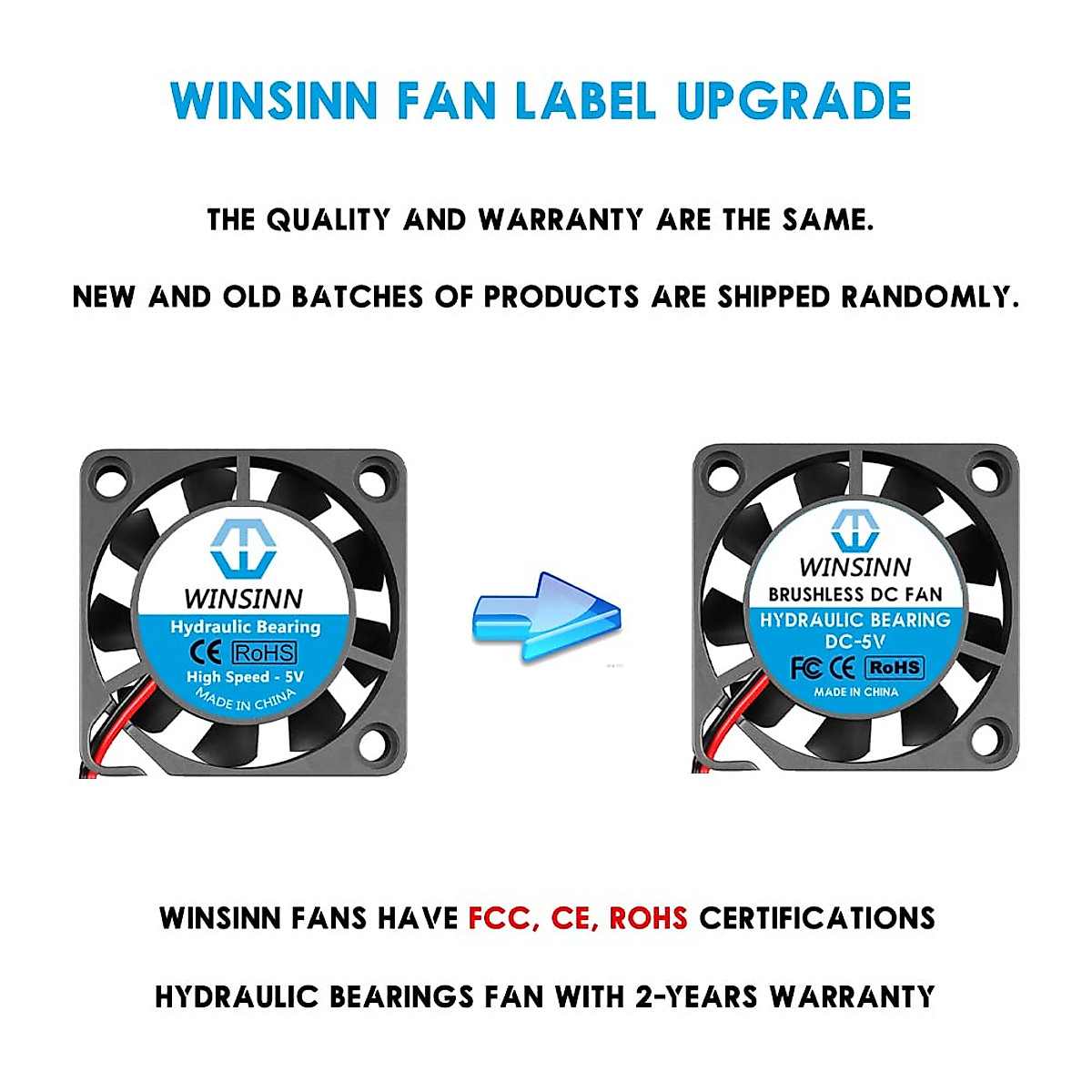 WINSINN DC 20mm Fan 5V 2006 Hydraulic Bearing Brushless Cooling 20mmx6mm 2PIN (Pack of 2Pcs)
