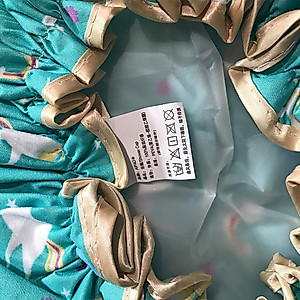 Shower Caps, 3 PACK Bath Cap for Women Waterproof & Adjustable Double Layered Shower Cap (Multi-colored6)