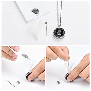 Hearbeingt Cremation Jewelry for Ashes USA Army/Air Force/Navy/Firefighter Memorial Urn Necklace for Ashes Keepsake Pendant for Women Men(Air Force)