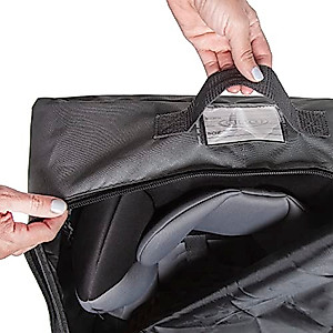 Graco Padded Car Seat Travel Bag & Infant Carrier Backpack, Durable Large Back Pack for Carseats & Booster Seats, Airport Gate Check Bag Luggage, Double Padded Strap, Water Resistant Material, Grey