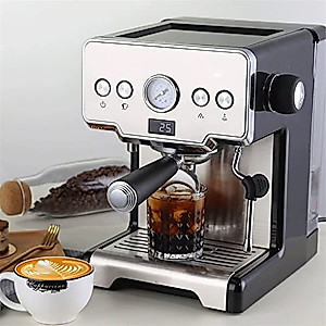 WJHSPkfj Espresso Machine Coffee Machine Espresso Machine Semi-Automatic Pump Cappuccino Milk Froth Machine Coffee Machin (Color : Dark Grey, Size : UK)