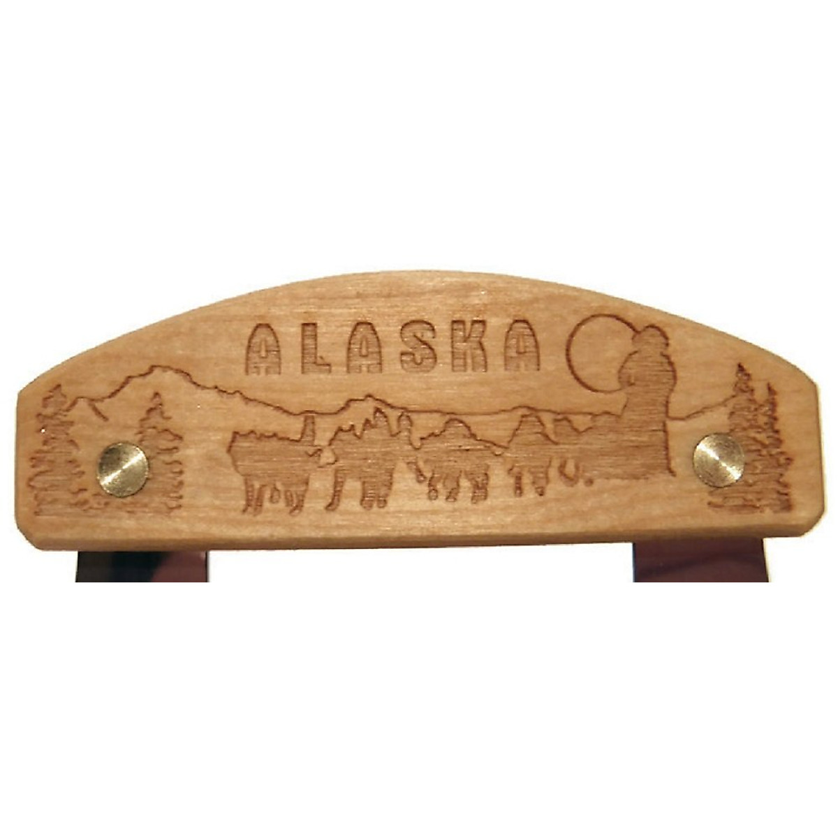 Inupiat Ulu with Dog Team Etched Birch Handle 6.25" Blade