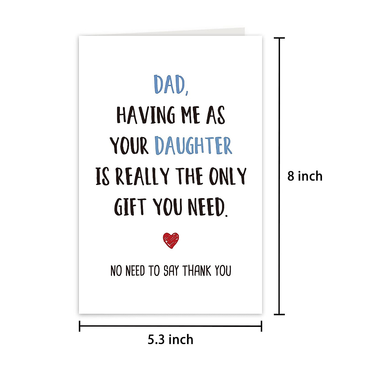 Ulbeelol Dad Birthday Card, Pompous Fathers Day Card from Daughter, Funny Card for Father, Arrogant Fathers Day Card, Rude Fathers Day Card