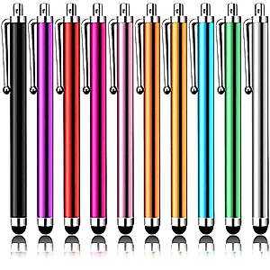 Stylus Pens for Touch Screens, LIBERRWAY Pen 10 Pack of Pink Purple Black Green Silver Universal Screen Capacitive Compatible with Kindle ipad iPhone Samsung