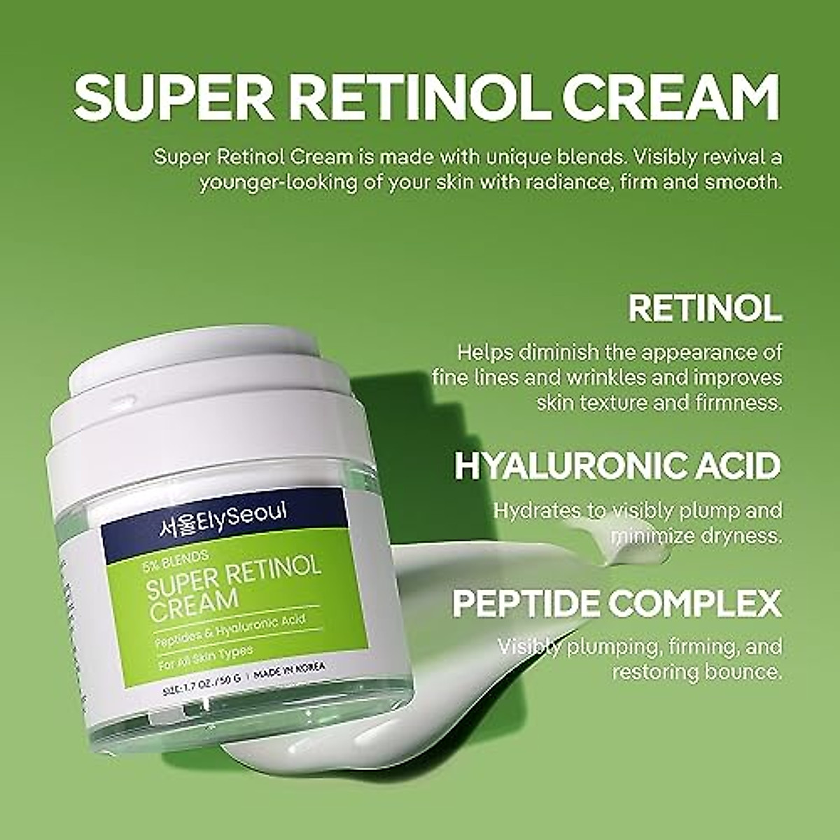 Retinol Cream, Retinol Face Moisturizer, Anti Wrinkle Cream For Face, Neck Firming, Retinol Eye Cream, Face Cream Anti Aging, Korean Skin Care Retinol Moisturizer, Collagen Retinol Hyaluronic Acid Cream