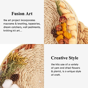 DIY Macrame Mandala Wall Hanging Kit for Adults Beginners with All Supplies, Video Guide Weaving Kit Home Decor, Art Project for Adults Hobbies