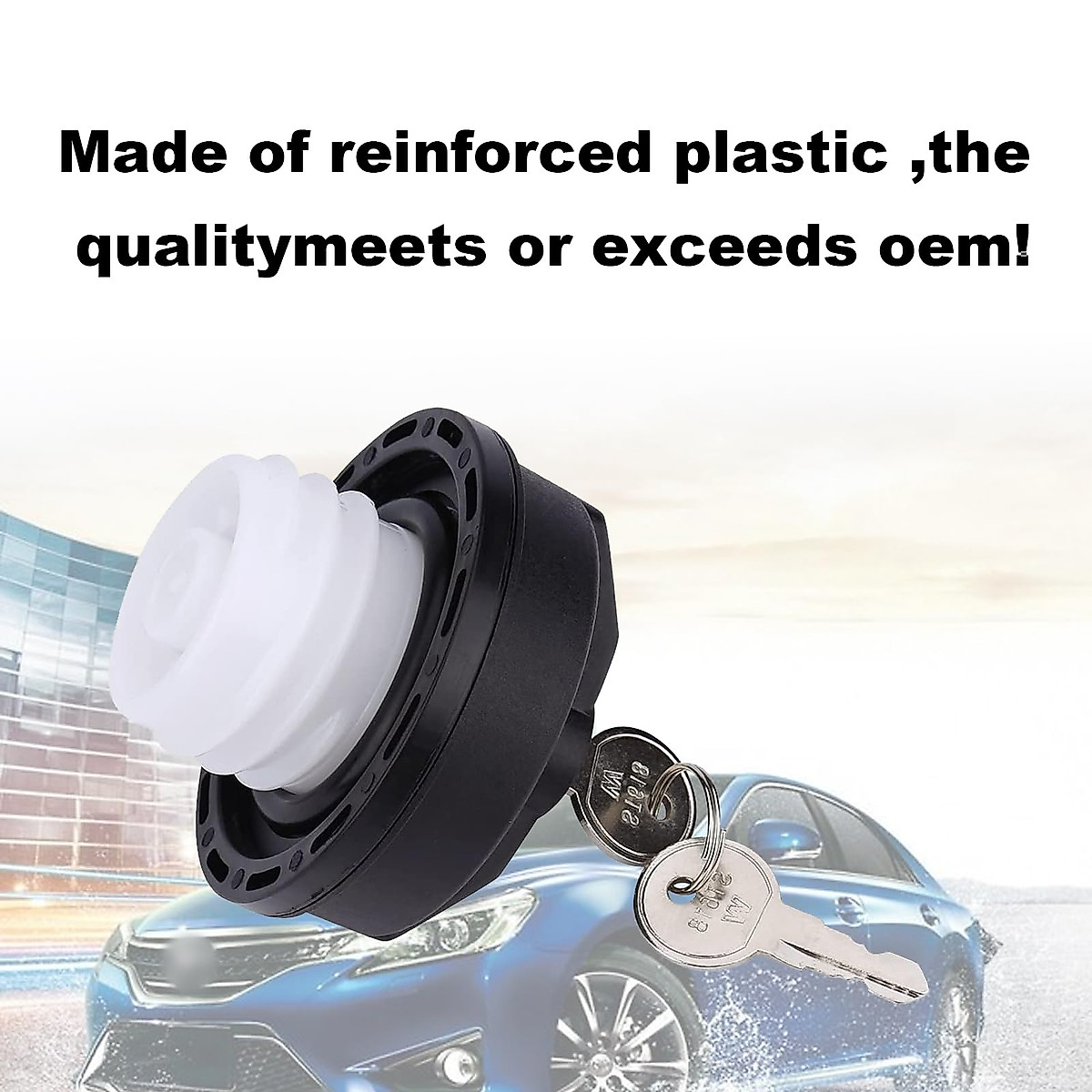 gunhunt 1 PC Locking Gas Cap, Fuel Tank Lock, Fuel Cover Replace #77300-47020 10504, Compatible With Toyota 4Runner, FJ Cruiser, Tacoma, Tundra, Chevy Camaro, CRV (Black)