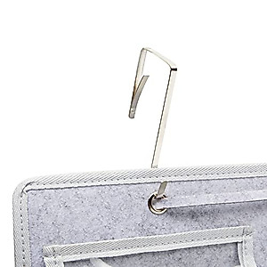 Felt Sunglass Holder for Multiple Glasses,16 Slot Hanging Eyewear Organizer (15.7 x 31.5 In, Grey)