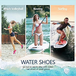 JACKSHIBO Water Shoes for Women Men Quick-Dry Aqua Water Socks Barefoot Shoes for Cruise Essentials Swimming Beach Pool Yoga Surf