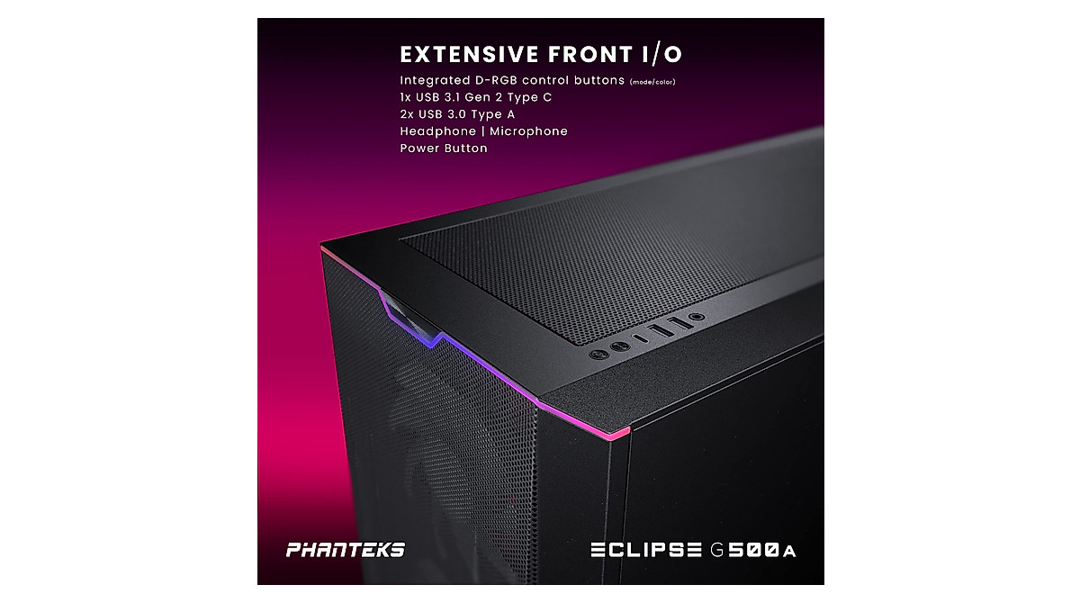 Phanteks Eclipse G500A Case - High Airflow & D-RGB