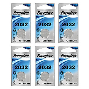 6X Energizer CR2032 Batteries 3v Lithium Carded Coin Button Battery Fresh