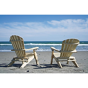 Gazebo Joe's Reclining Wood Folding Adirondack Chair, Made in The USA, Chairs for Patio, Yard, Deck, Lawn Furniture