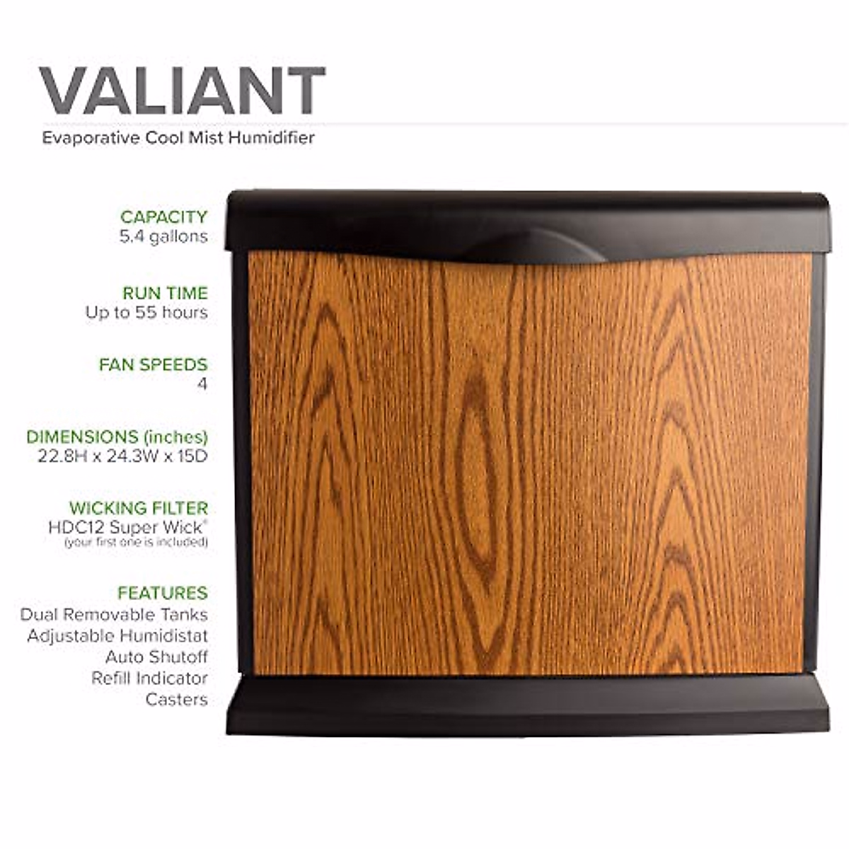 AIRCARE Valiant Digital Whole-House Console-Style Evaporative Humidifier (Honey Oak)