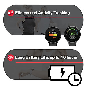 POLAR Ignite 2 Series Water Resistant Smartwatch with GPS, Heart Rate Monitoring, Sleep Analysis and Personalized Fitness Tracking, S-L, for Men or Women, Black