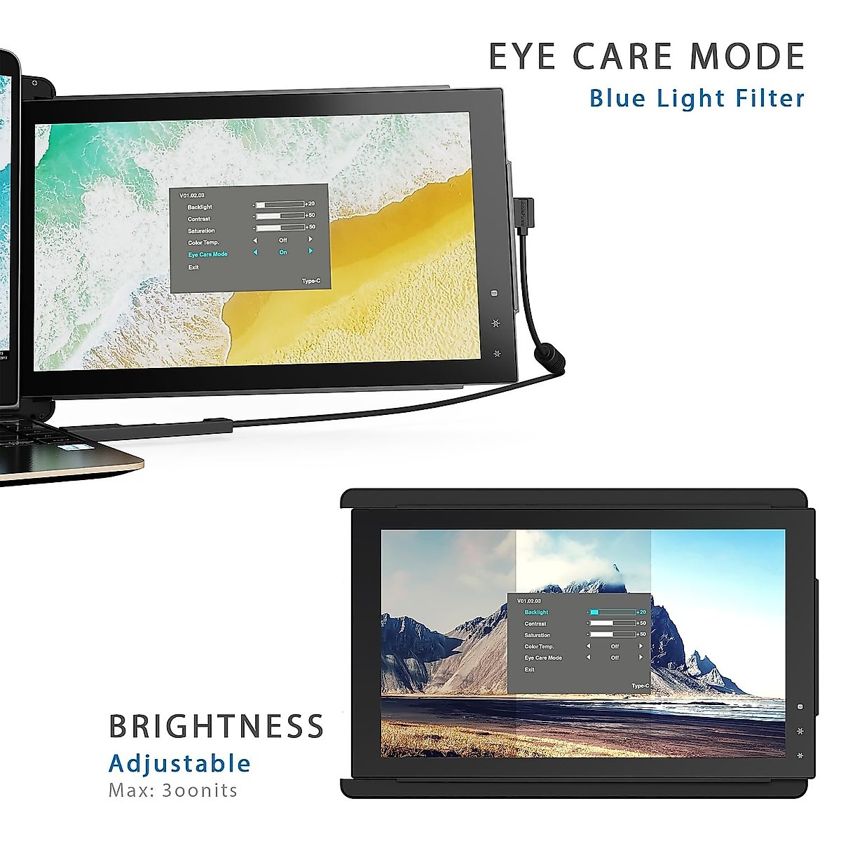 Mobile Pixels Trio Portable Monitor for Laptops, 12.5'' Full HD IPS Screens, USB C/USB A Dual or Triple Displays,Windows/OS/Android/Nintendo Switch (One Monitor Only)