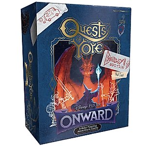 Quests of Yore: Barley's Edition | Role Playing Board Game Featured in Disney Pixar Onward Film | Officially Licensed Pixar Game | Featuring RPG Elements with Quest Master & D4, D6, D8, and D12 Dice