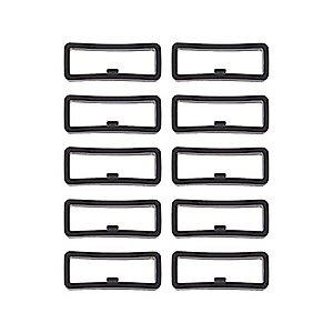 Micro Traders 10x Smartwatch Strap Ring Keeper 22mm Black Watch Band Ring Holder Watch Band Loop Silicone for Sport Watch Compatible with Huawei GT Sports Watch
