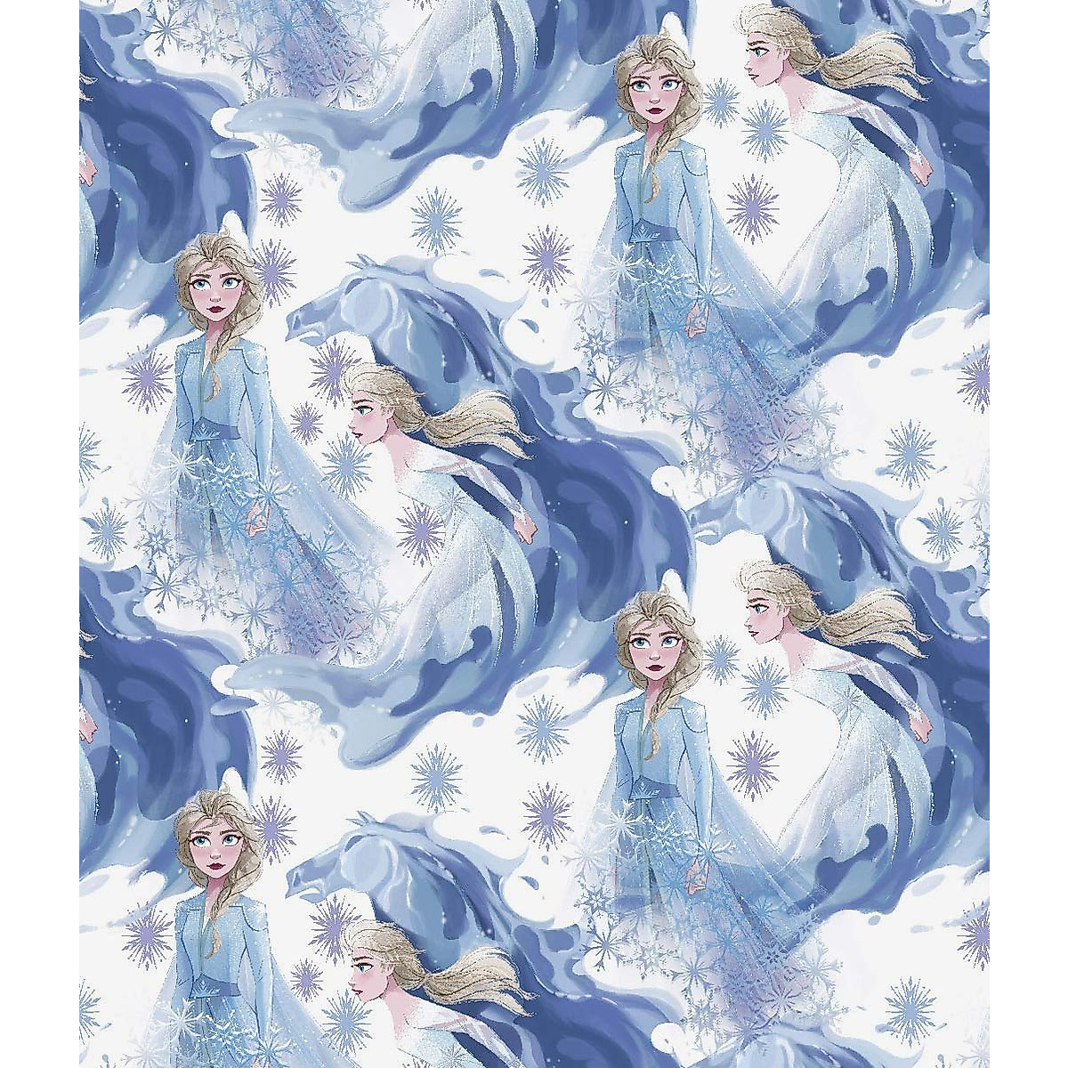 Disney Frozen Cotton Fat Quarter - Elsa in Her Element (Great for Quilting, Sewing, Craft Projects, Throw Pillows & More) 18" x 22" Fat Quarter (Pack of 2)