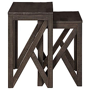 Signature Design by Ashley Emerdale Rustic Nesting Accent Table Set, Brown