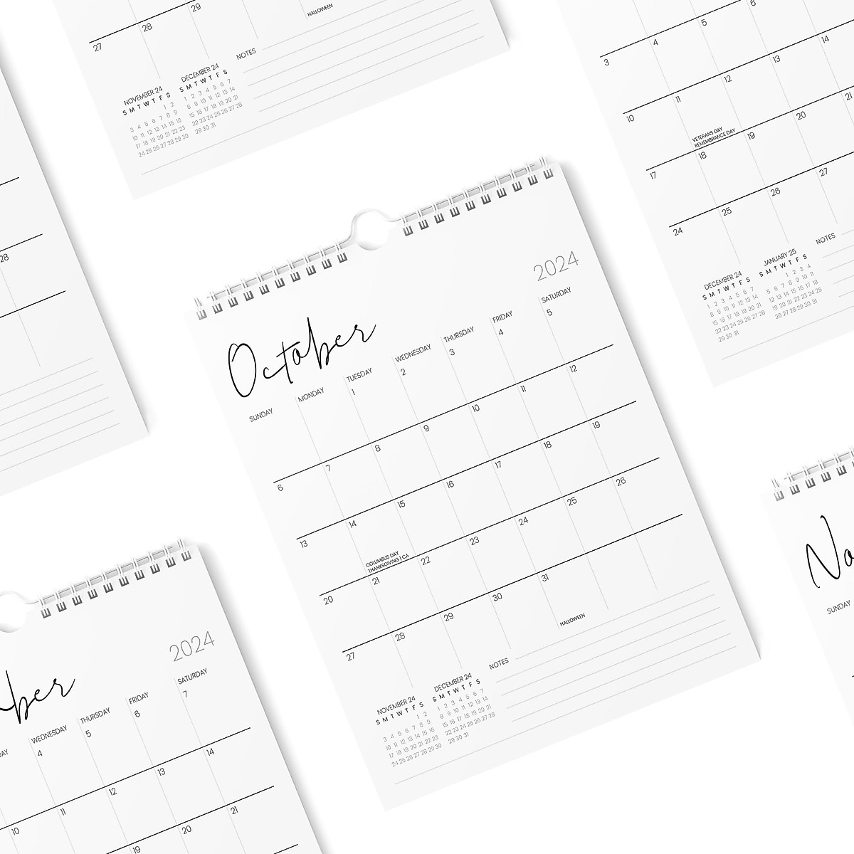 Karto Wall Calendar 2024-2025 - Vertical 8.5x11 inch Runs Until December 2025 - Boost Your Productivity and Easy Planning with the Aesthetic Monthly Calendar - Cursive