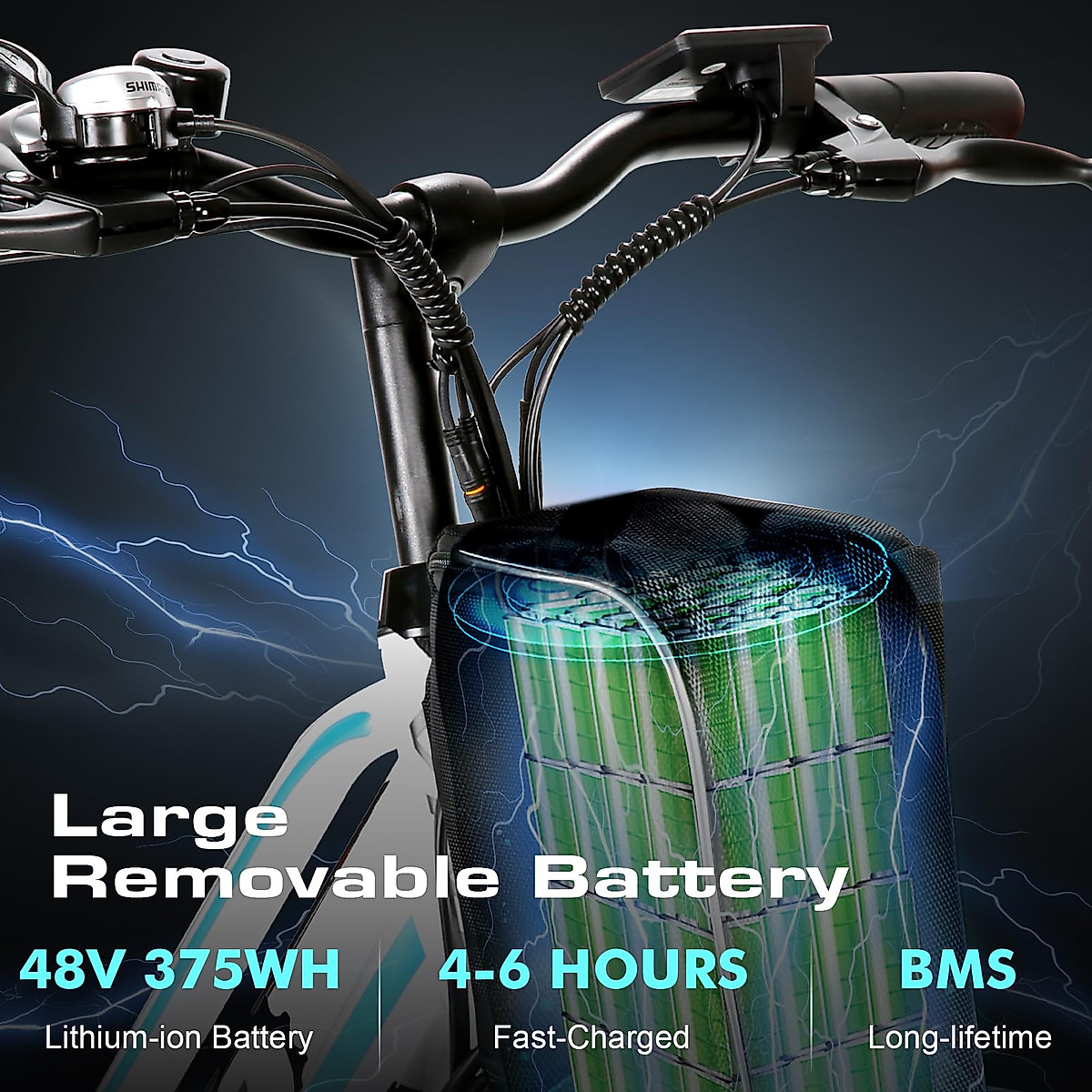 Vivi Electric Bike 500W Commuter Ebike 26" Electric City Cruiser Bicycle, 20 MPH Ebikes for Adults with 48V Removable Battery, Up to 50 Miles, Professional 7 Speed