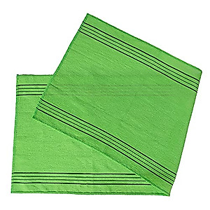 UNIONE Long Exfoliating Back Washcloth Bath Towel Green Dead Skin Remover 12×34