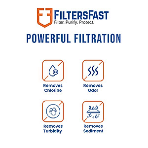 PureH2O PH21210 Compatible Replacement for Select Whirlpool and KitchenAid Refrigerator Models, Fridge Water Dispenser, Carbon Water Filter CartridgeQ