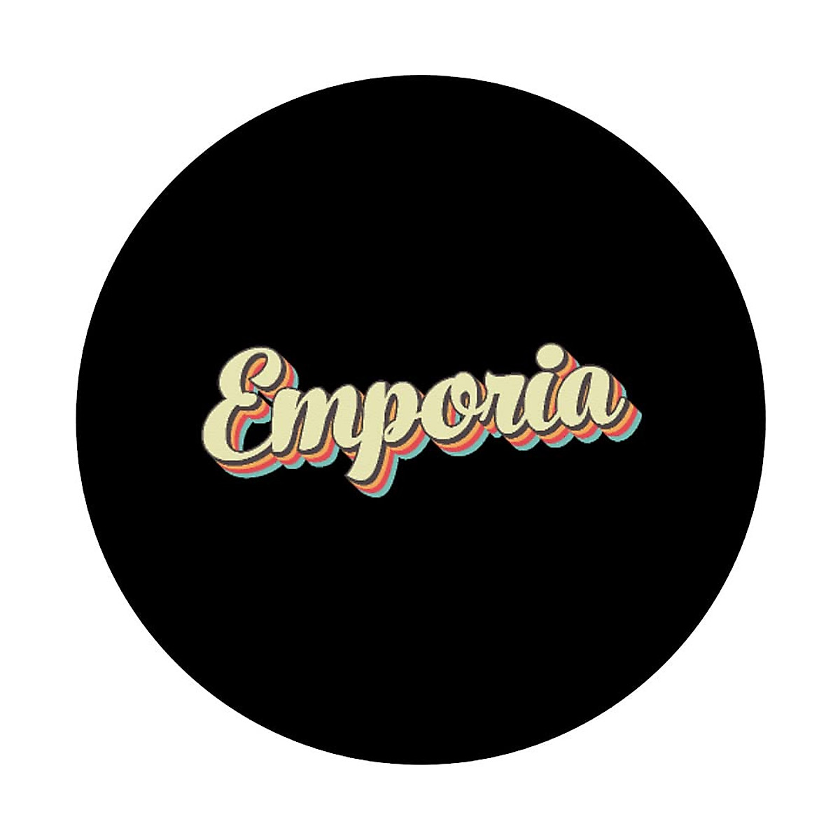 Emporia TShirt Retro Art Baseball Font Vintage PopSockets Swappable PopGrip