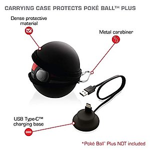Nyko Charge Base Plus - USB Type-C Charging Dock and Carrying Case for Poké Ball Plus Nintendo Switch Controller