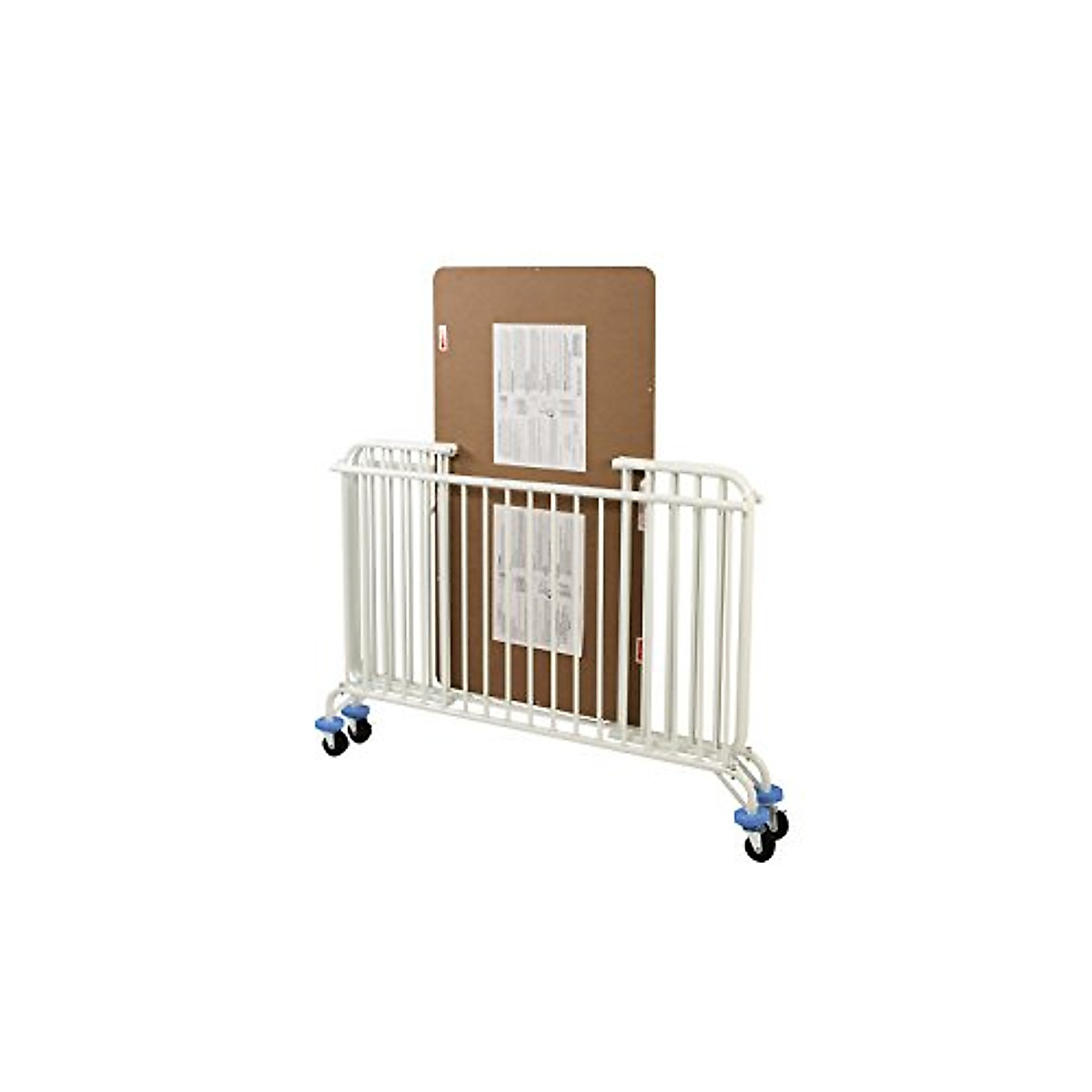 LA Baby Full Size Metal Holiday Crib, White