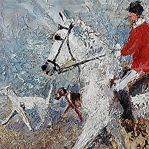 Scarlets, English Hunt by Internationally Renowned Painter Yary Dluhos
