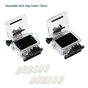 D&F Waterproof Housing Case for HERO7 White & Hero 7 Silver, 30M Underwater Photography Protective Shell with Screen Protector Films and Anti-Fog Inserts Accessories