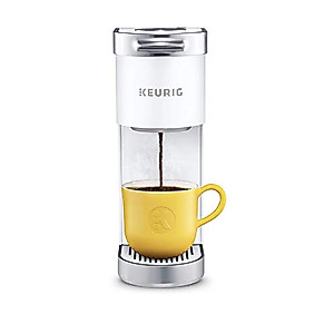 Keurig K-Mini Plus Coffee Maker, Single Serve K-Cup Pod Coffee Brewer, Comes With 6 to 12 oz. Brew Size, K-Cup Pod Storage, and Travel Mug Friendly, White (Renewed)