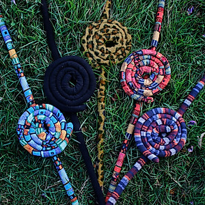 Spiral Lock Hair Tie Dreadlock Accessory Bendable Hair Ties for Women and Men Ponytail Holders Colorful Dreadlock Hair Tie Long Dreads Thick Curly Hair Holder (Midnight)