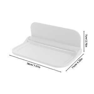 Cabilock 1 Floating Shelf, Foldable Wall-Mounted Shelf, Shower Caddy, Storage Rack, White, FW3021234N8SD36