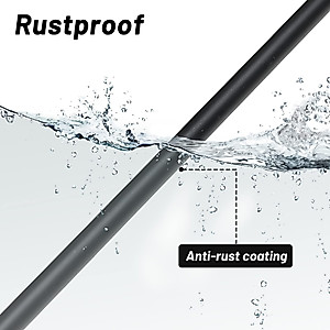 cogardenshower Metal Soil Probe Rod - Septic Tank Locator Tool with T Handle,32-48 Inch Adjustable Ground Probe Rod Steel for Tile Probing,Soil Compaction, Pipe and Gopher Runs Locating