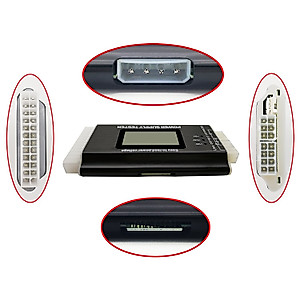Computer PC Power Supply Tester, ATX/ITX/IDE/HDD/SATA/BYI Connectors Power Supply Tester, 1.8'' LCD Screen (Aluminum Alloy Enclosure)