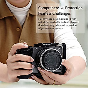Easy Hood Camera Cage for Sony FX3 F30,Top Detachable Integrated Design Bottom Arca Quick Release Board can Quickly Switch Between Tripod and Stabilizer with Cold Shoe and Multiple Positioning Holes