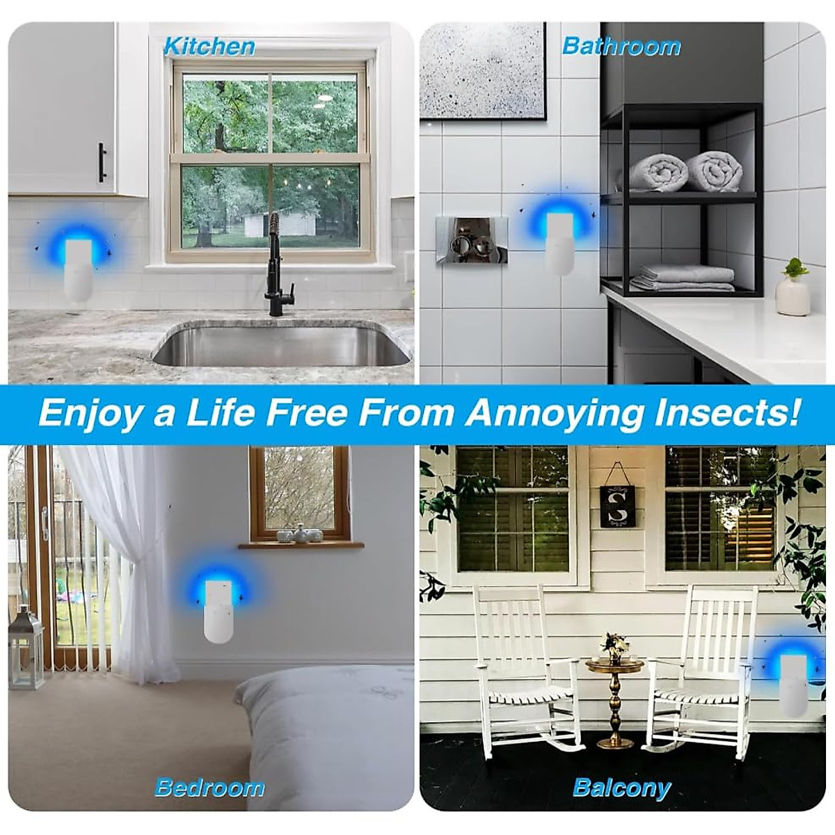 Generic SKEETO (Twin Pack) Indoor Flying Insect Trap, for Flies, Fruit Flies, Gnats, Moths, and Other Insects, 2 in 1 Adjustable UV & LED Night Light, White