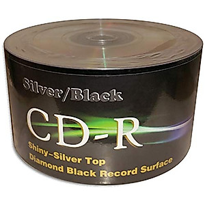 Silver/BLACK 52X 80-Min CD-R's (Shiny-Silver Top, BLACK Bottom) 100-Pak (2 x 50-Pak)