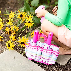 Melissa & Doug Sunny Patch Pretty Petals Gardening Tote Set,for 3+ years, With Tools