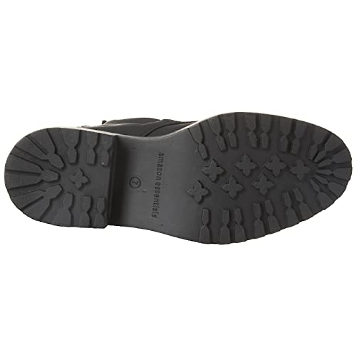 Amazon Essentials Women's Rubberized Combat Boot with Chunky Outsole, Black, 7