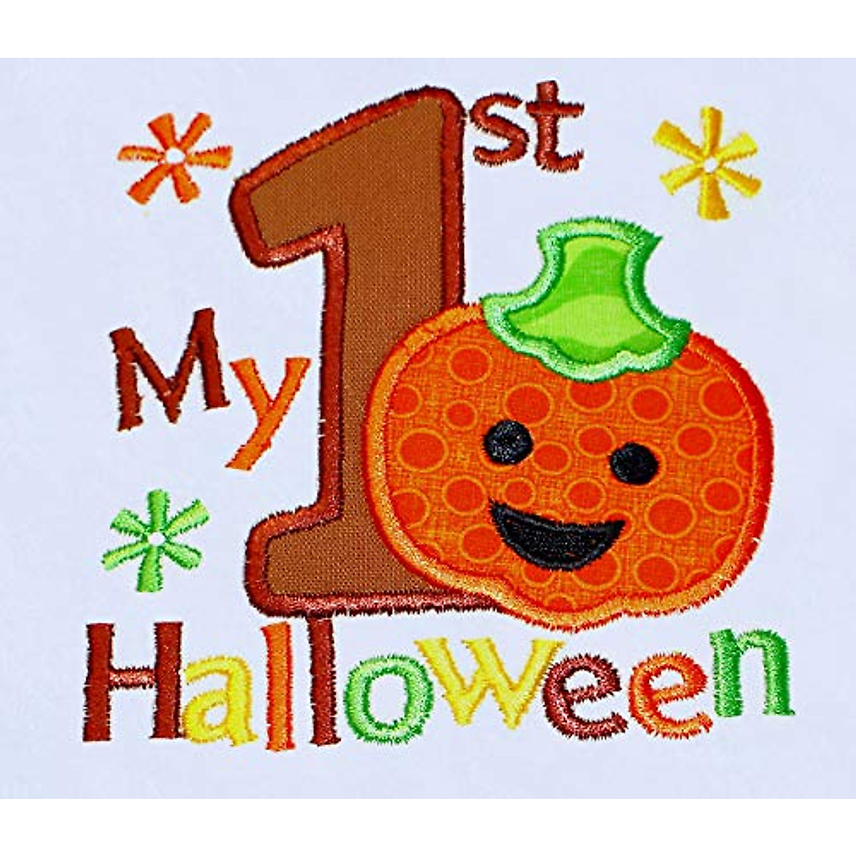 Fantasy Kids Designs First Halloween Bib Baby Unisex Bib Personalized with Custom Name (White Bib)