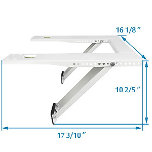 Qualward Air Conditioner Bracket Window AC Support Brackets - Heavy Duty with 2 Arms, Up to 180 lbs for 12000 to 24000 BTU AC Units